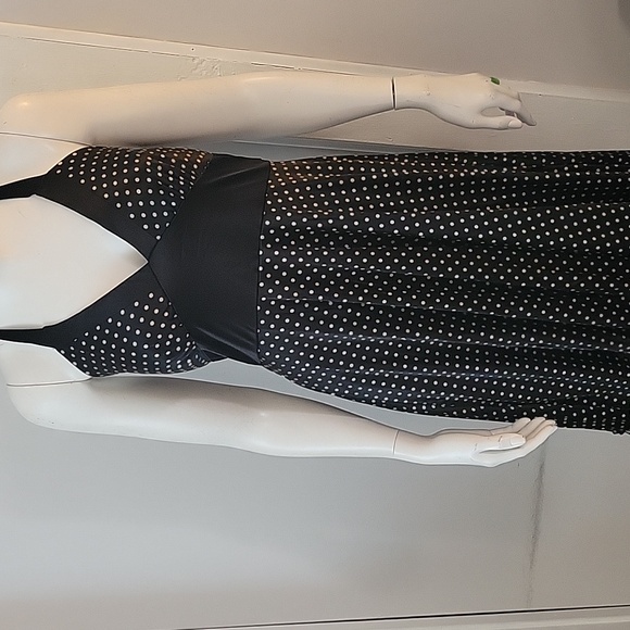 Ruby Rox | Dresses | Ruby Rox Sz L Elegant Black Polka Dot Halter Dress ...